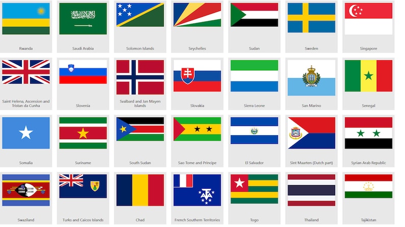 255 World Flags SVG Bundle, Country Flag Svg Bundle, National Flag Svg ...