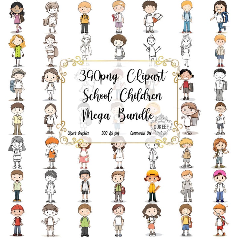 391 Kids PNG Clipart | School Children Mega Bundle High Quality Pngs ...