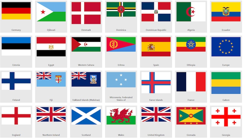 255 World Flags SVG Bundle, Country Flag Svg Bundle, National Flag Svg ...