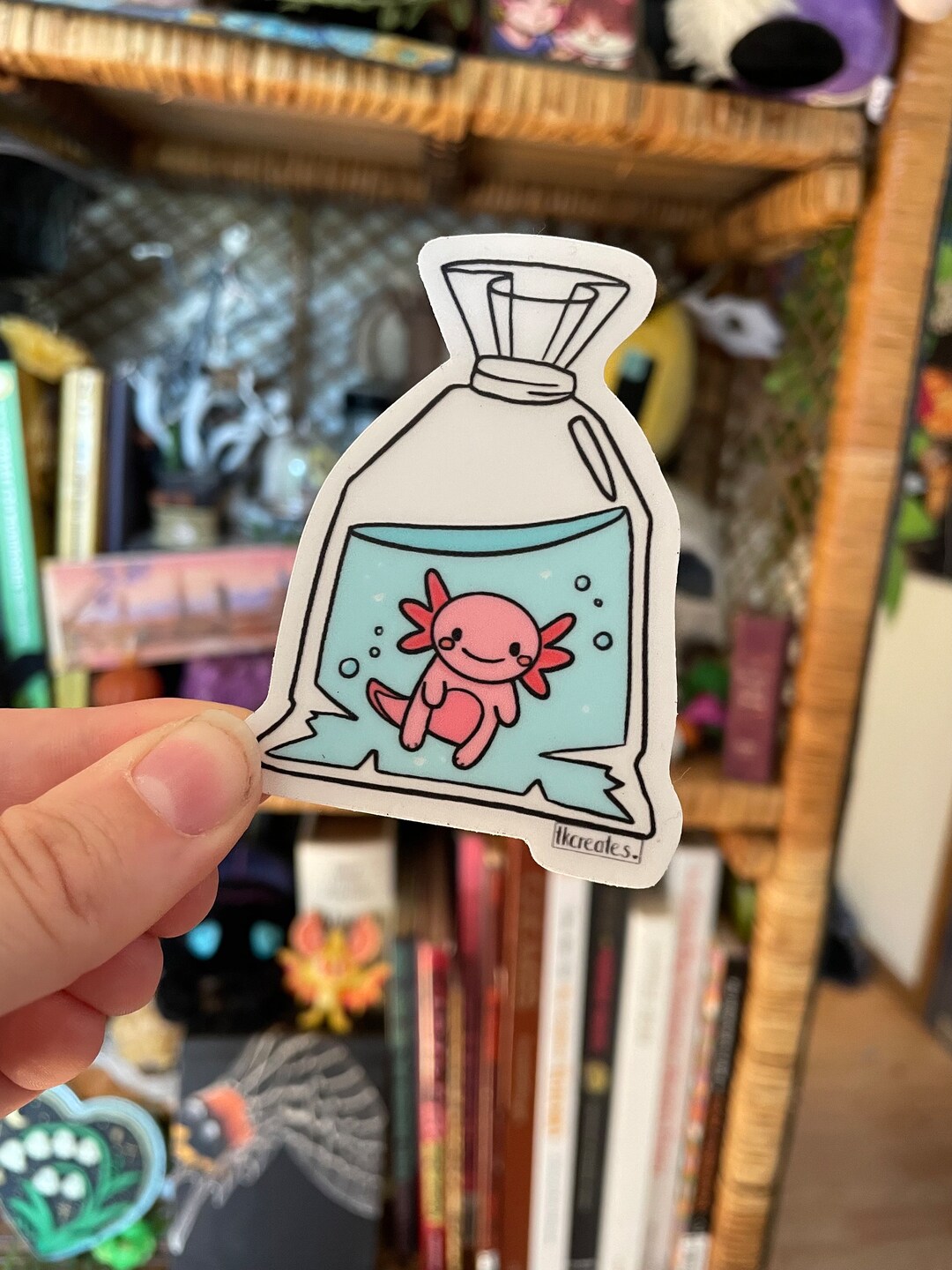 Axolotl Baggie Clear Vinyl Sticker - Etsy