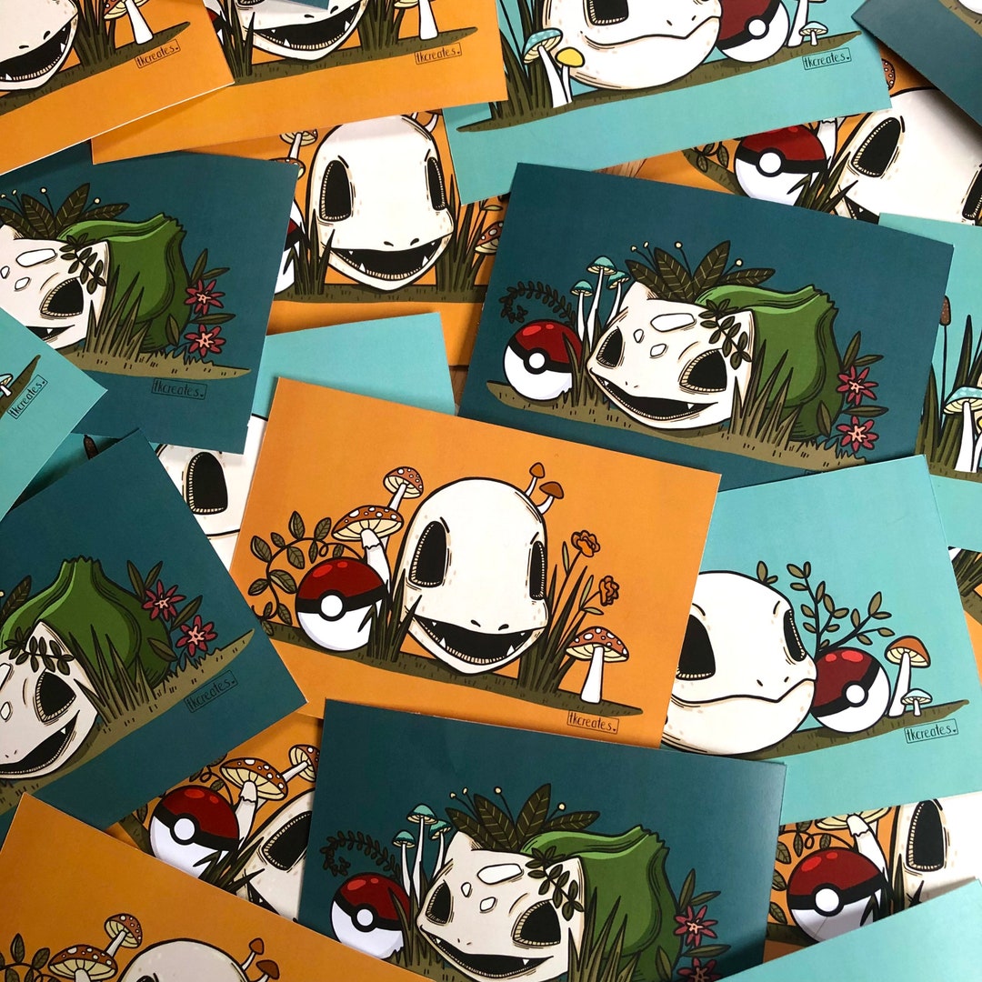 Pokémon Starter Skulls 4x6 Prints - Etsy