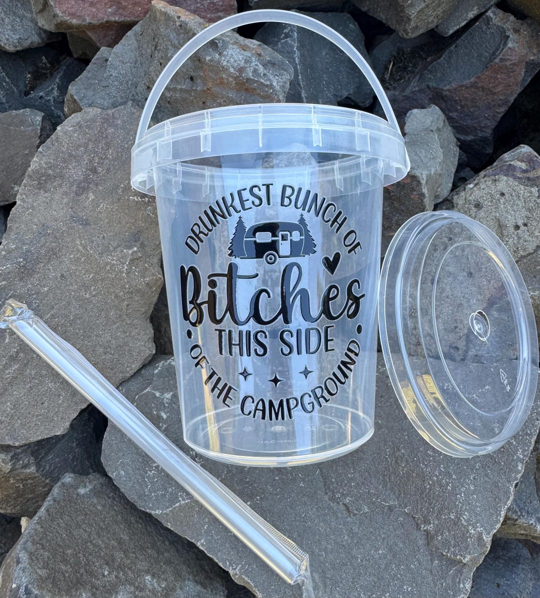 Drink Bucket, Rum Bucket, Party Bucket, 32 Oz Reusable Cup With Lid and ...