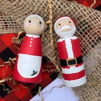 Christmas 2020 Peg Doll Set | Mr. and Mrs. Claus | Elves | Reindeer ...