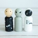Outer Space Peg Doll Set, Alien and Astronaut Peg Dolls Set of 3 - Etsy