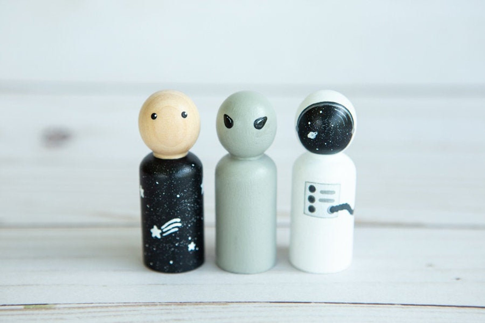 Outer Space Peg Doll Set, Alien and Astronaut Peg Dolls Set of 3 - Etsy