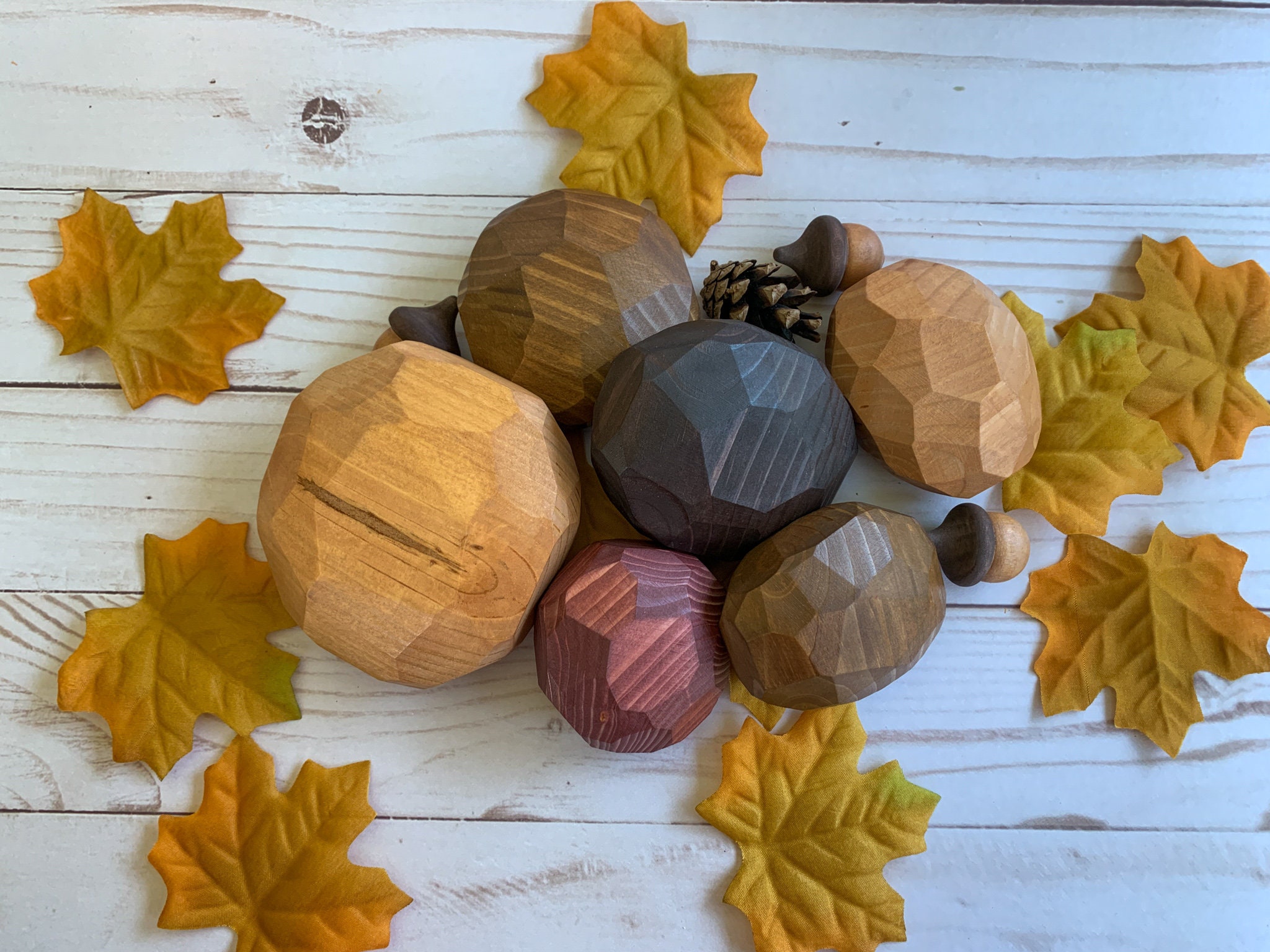 Wooden Stacking Stone Balancing Block Set, Open-ended Building Blocks ...