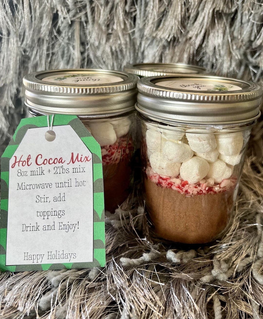 8oz Hot Cocoa Mason Jars // Mason Jars Hot Cococa // Christmas - Etsy