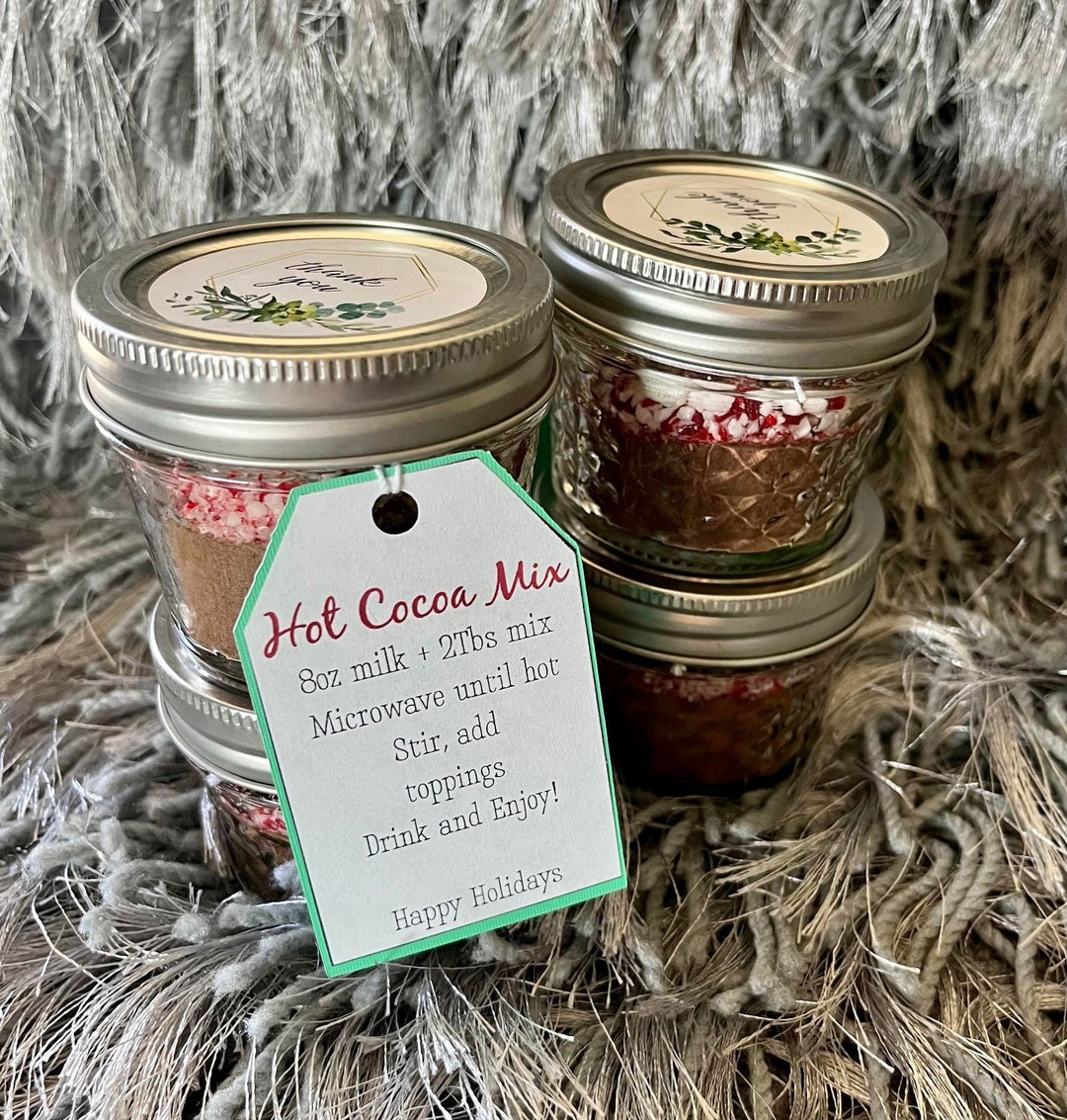 4oz Hot Cocoa Mason Jars // Mason Jars Hot Cococa // Christmas - Etsy