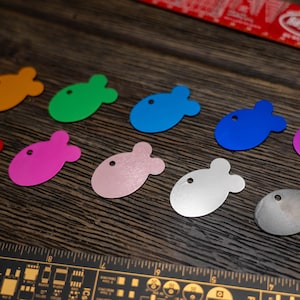 Fish Shaped Pet ID Tags - up to 8 Lines of Custom Engraving - Etsy