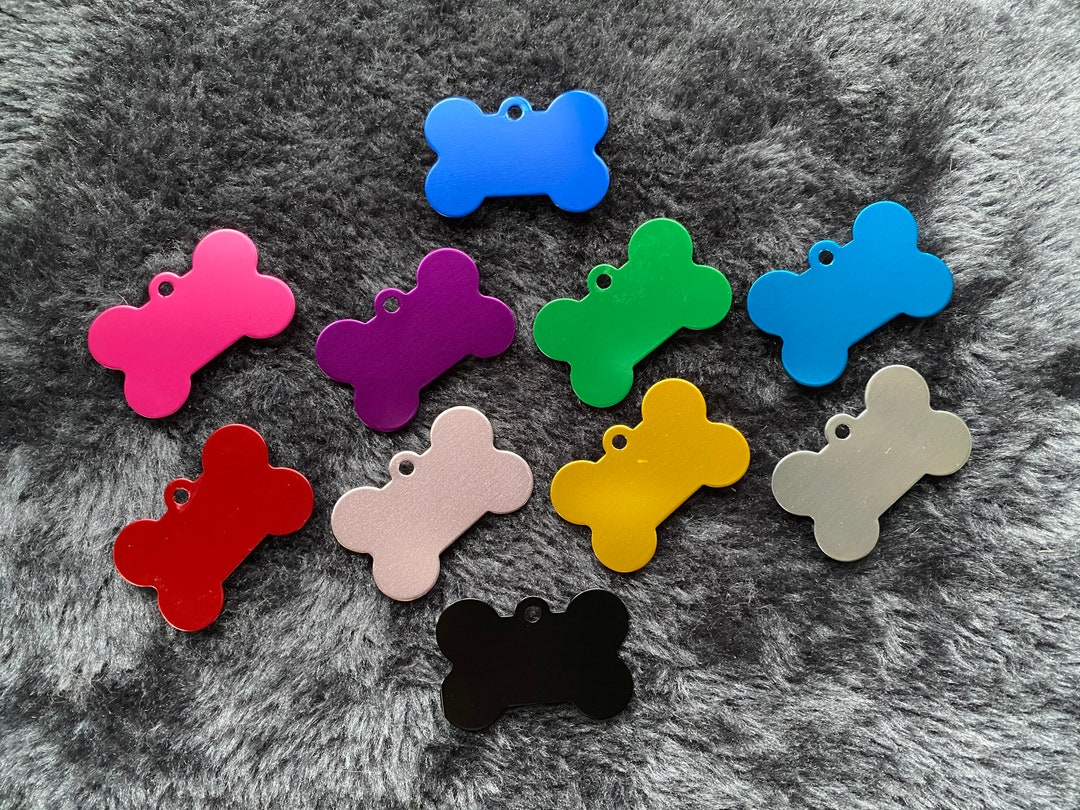 Bone Shaped Pet ID Tags up to 8 Lines of Custom Engraving - Etsy