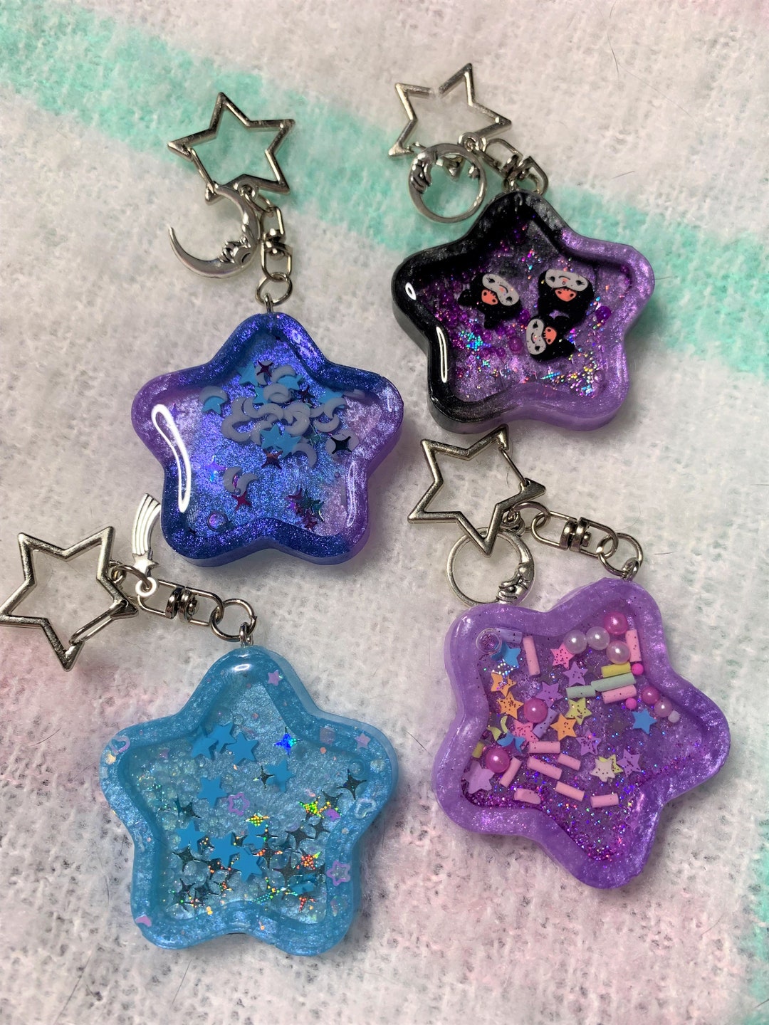 Star Shaker Keychain / Bag Hanger - Etsy