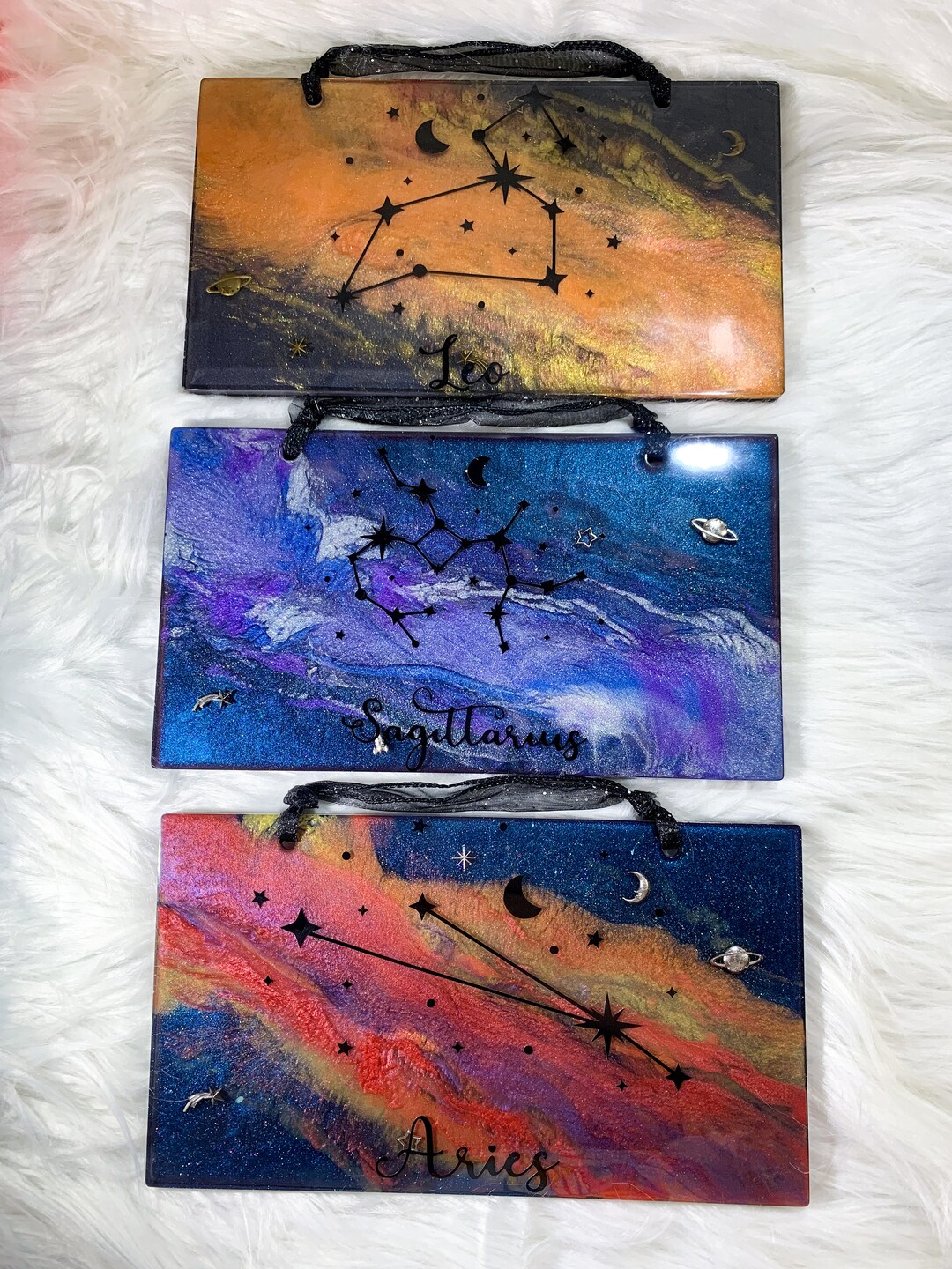 Zodiac Galaxy Signs Fire Signs Sagittarius Leo Aries - Etsy