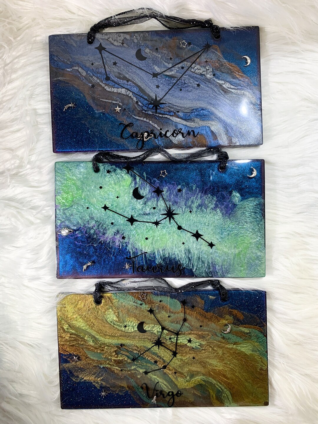 Zodiac Galaxy Signs - Earth Signs - Taurus Virgo Capricorn - Etsy