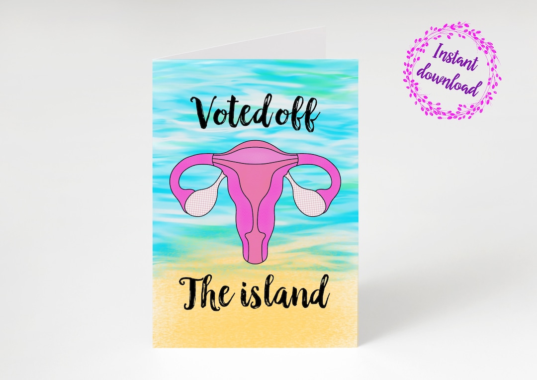 Hysterectomy Card, Uterus Card, Digital Download, Greetings Card, Girls ...