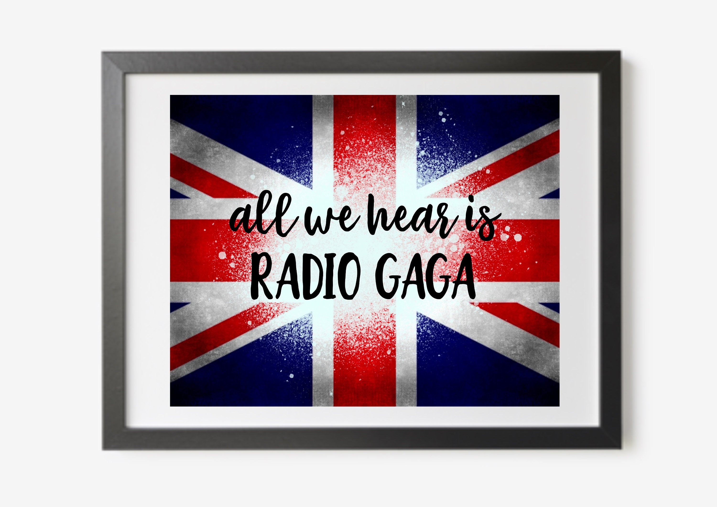 Freddie Mercury Queen Print, Radio Gaga Lyrics, Traditional Wall Art ...
