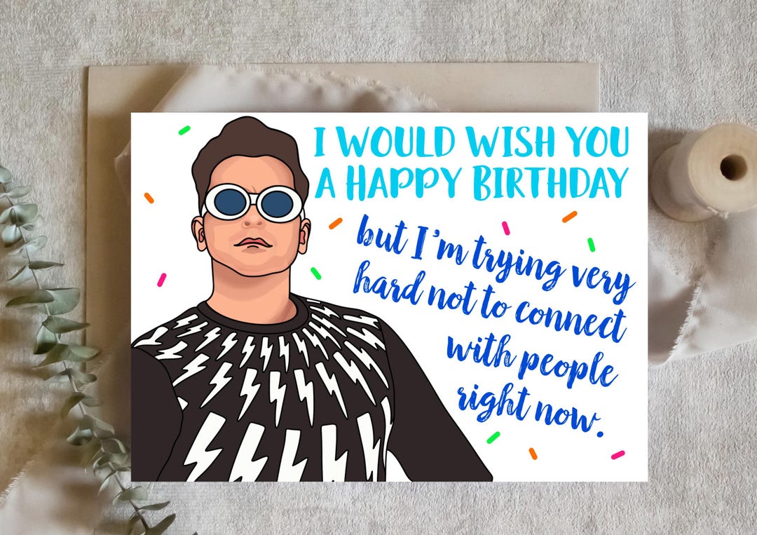 Funny Schitts Creek Birthday Card, David Rose, Introvert Humor - Etsy