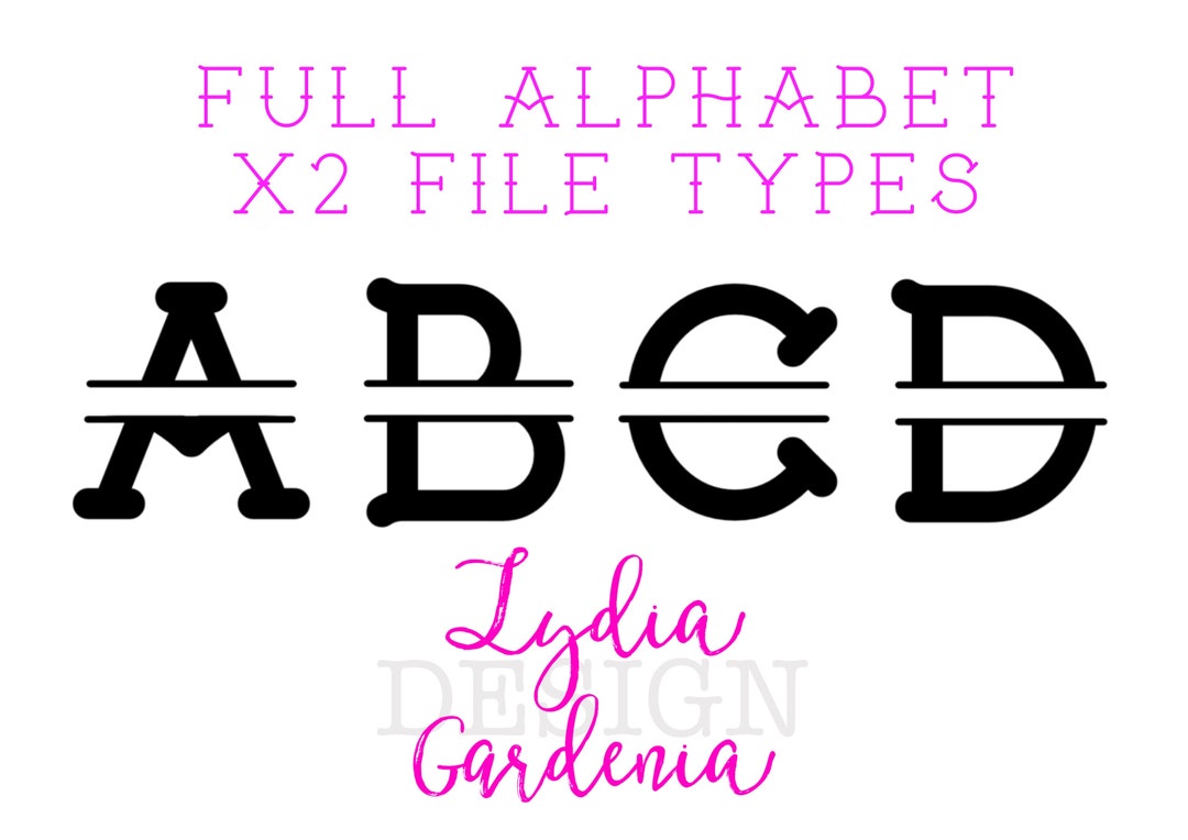 Split Letter Alphabet Letters, Monogram, Cricut, Graphic Design ...