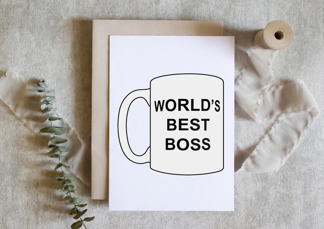 Worlds Best Boss Card, the Office, Michael Scott, Funny Card, Physical ...