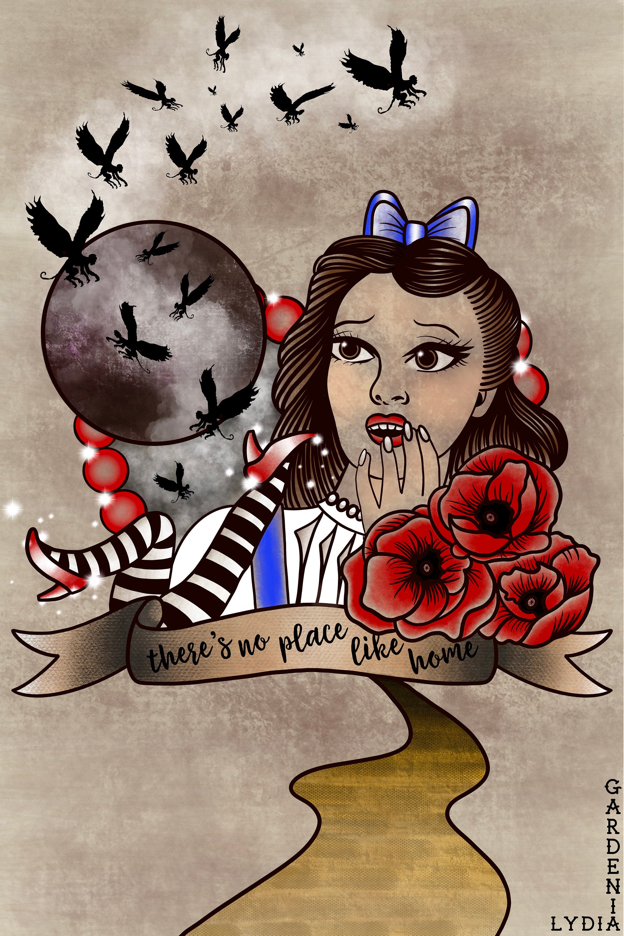 Theres No Place Like Home Dorothy Wizard of Oz Print - Etsy