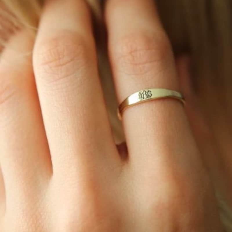 Monogram Ring - Etsy