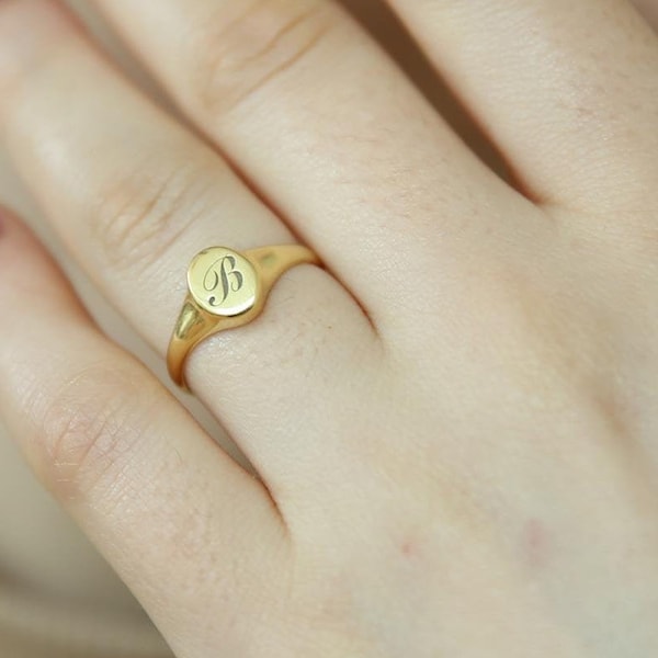 Initial Ring - Etsy