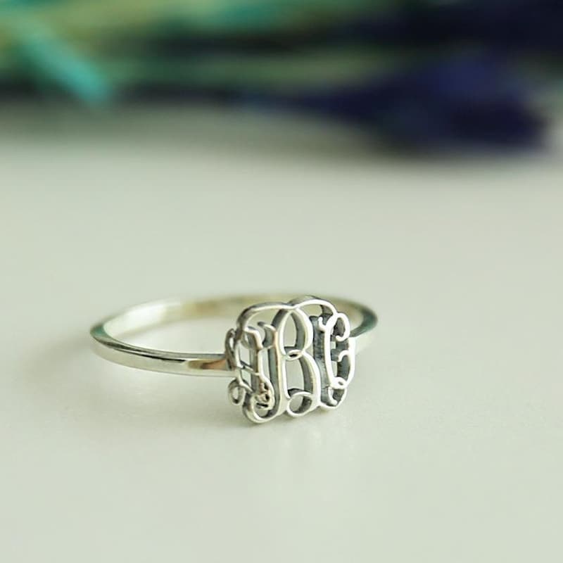Monogram Ring - Etsy