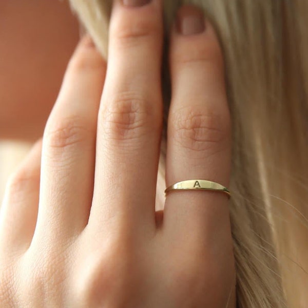 Initial Rings - Etsy