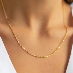 14k Gold Rope Chain Necklacegold Filled Chaintwist Chain - Etsy