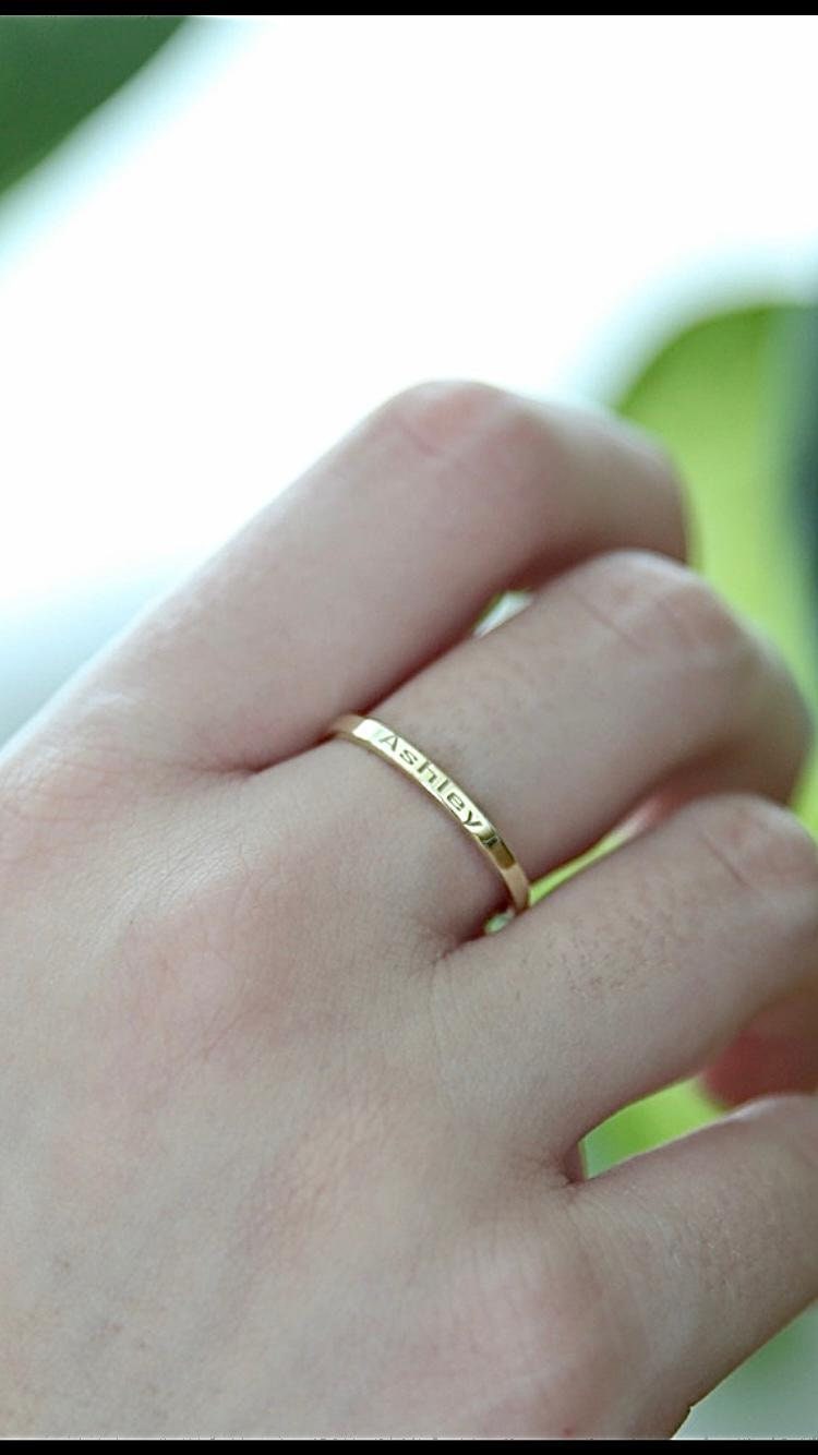 Personalized Name Ring,stackable Custom Ring,custom Initials Ring ...