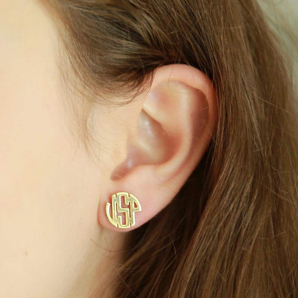 Initial Earringspersonalized Earringsmonogram | Etsy