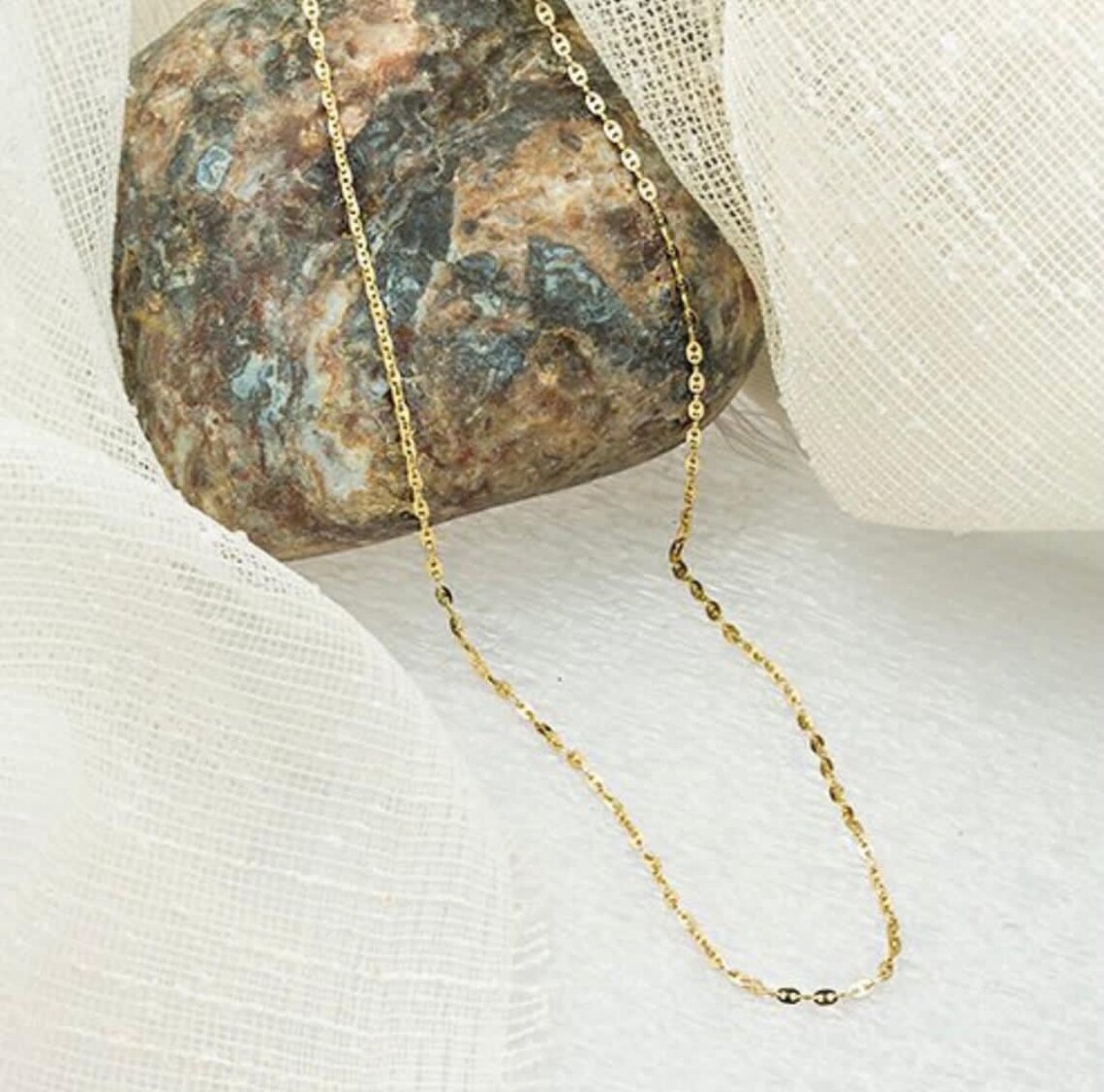 14k Gold Glitter Chain Necklacegold Filled Chainsparkle - Etsy