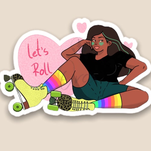 Roller Skate Sticker Quad Skate Vinyl Water and Weather - Etsy