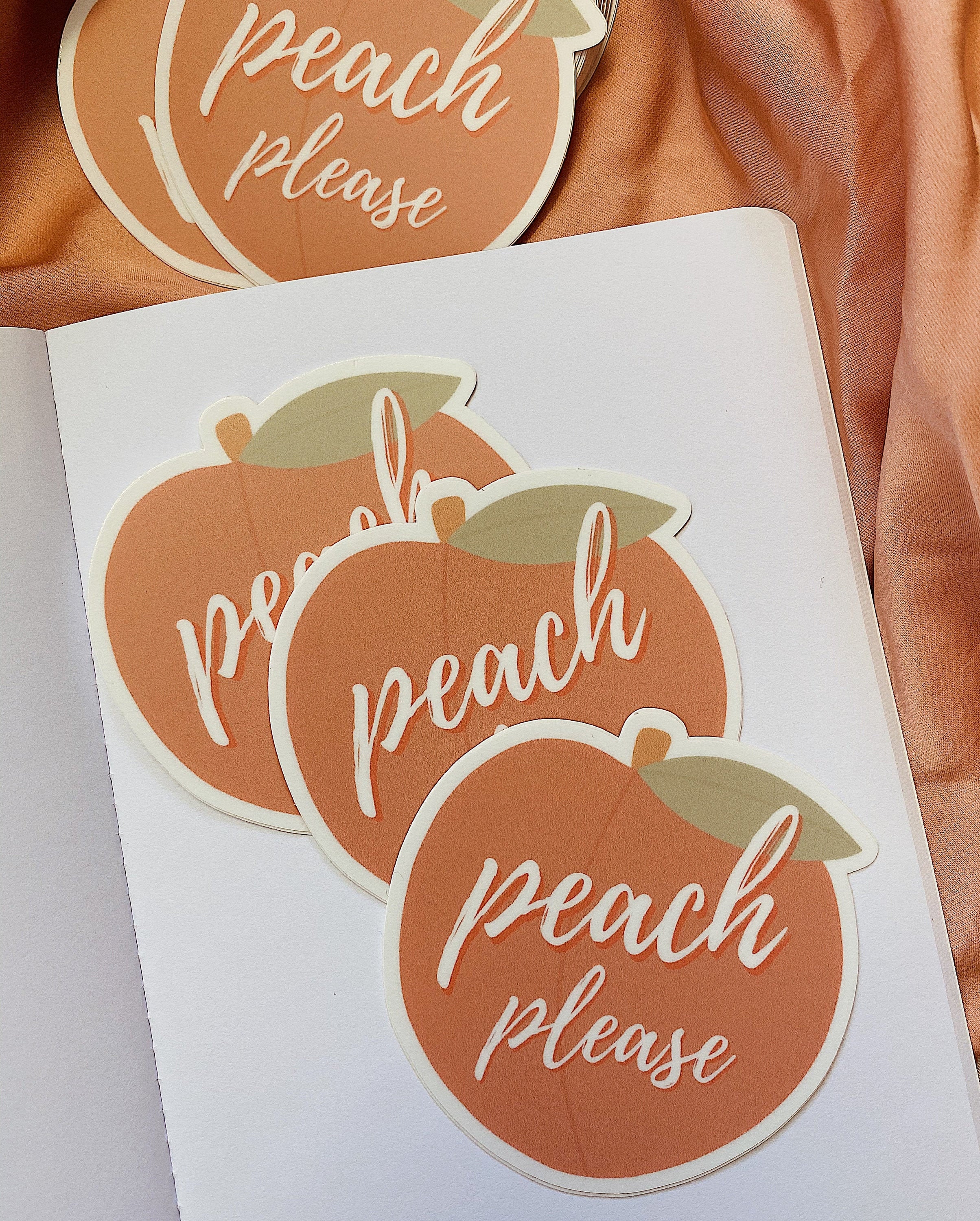 Peach Vinyl Sticker for Laptop Water Bottle Hydroflask Car - Etsy UK