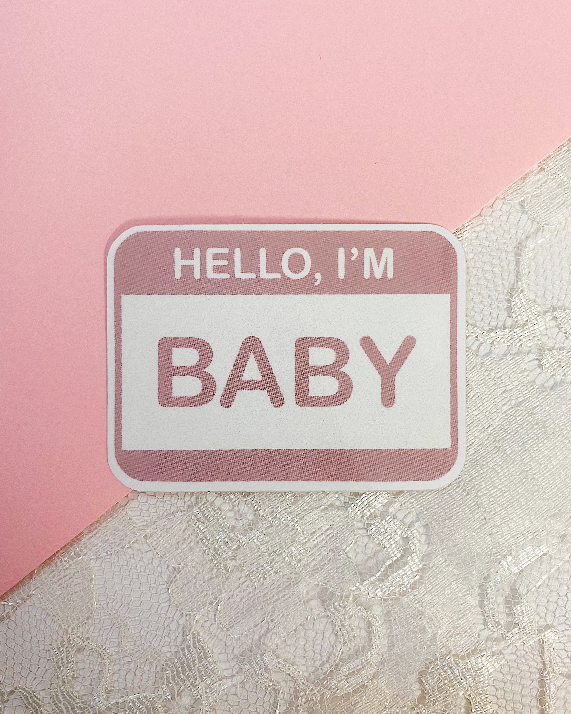 Hello I'm Baby Vinyl Stickers Gift for Baby Showers - Etsy UK