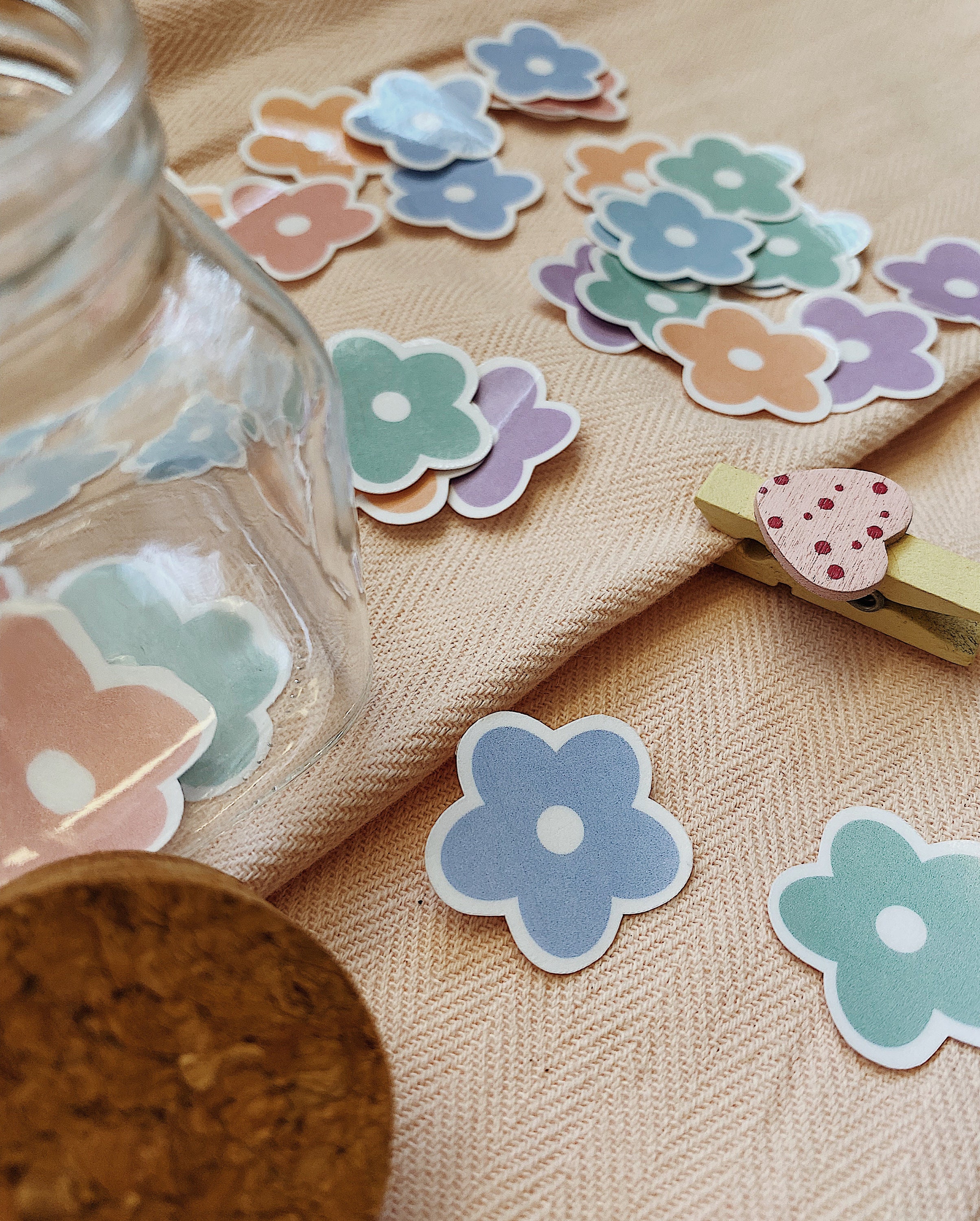 Mini Flower Stickers, Mini Flower Sticker Pack, Dainty Minimalistic ...
