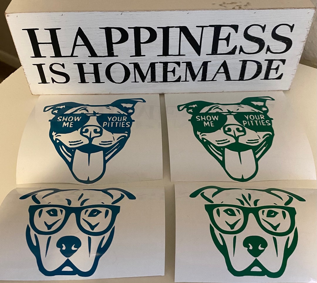 Pitbull Decals: "show Me Your Pitties" & Glasses Designs - Etsy