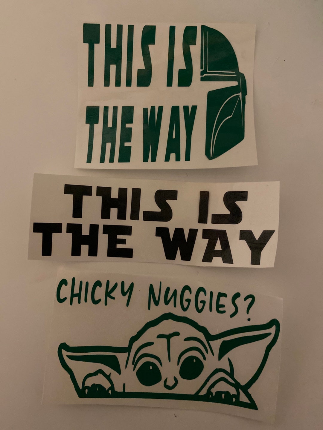 Baby Yoda and Mandalorian Decals - Etsy
