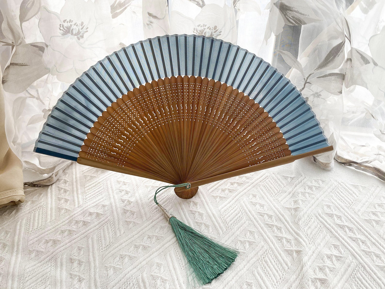 Blue Simple Classic Hand Fan, Antiquity Folding Fan,parents Gift, House ...