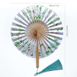 Beautiful Pink Jasmine Flower Pattern Hand Fan, Antiquity Folding Fan ...