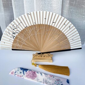 Beautiful Firework Carving Hand Fan With Wooden Stand ,handheld Folding ...