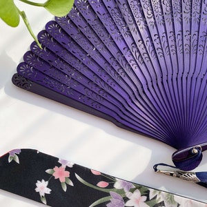 Purple Hand Fan With Peacock Motif- Multicolor Hand Fan,handheld ...