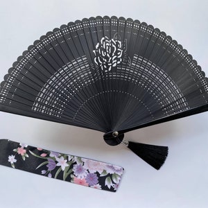 Hand Fan -japanese Folding Fan,rose Flower Carving Folding Fan,baby ...