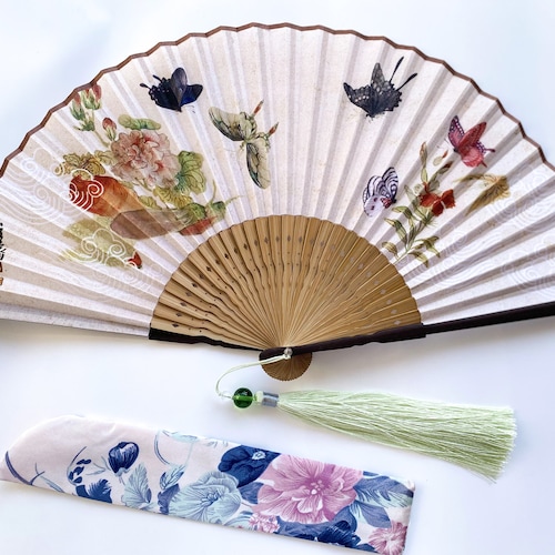 Butterfly Forest Hand Fan Vintage Folding Fan Parents Gift - Etsy