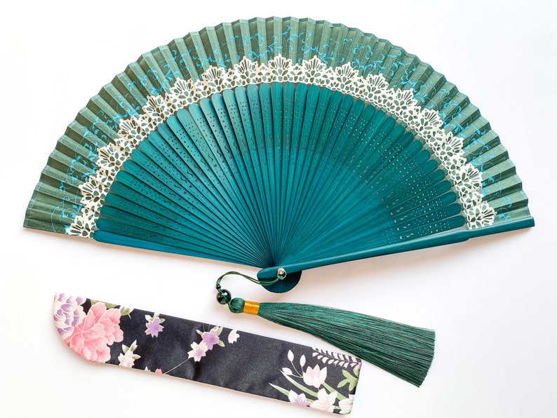 Elegant Green Folding Fan Classic Hand Fan Christmas Gift - Etsy