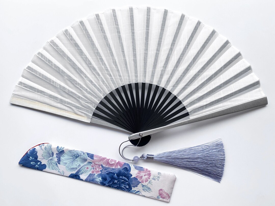 Pure White Hand Fan, Elegant Folding, Friend Gift, Home Decoration - Etsy