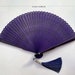 Purple Hand Fan With Peacock Motif- Multicolor Hand Fan,handheld ...