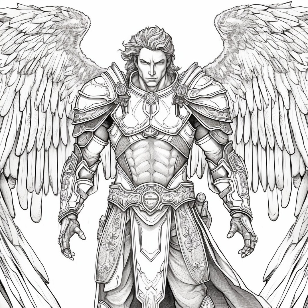 Angel Prayer Spell & Coloring Book Page - Etsy