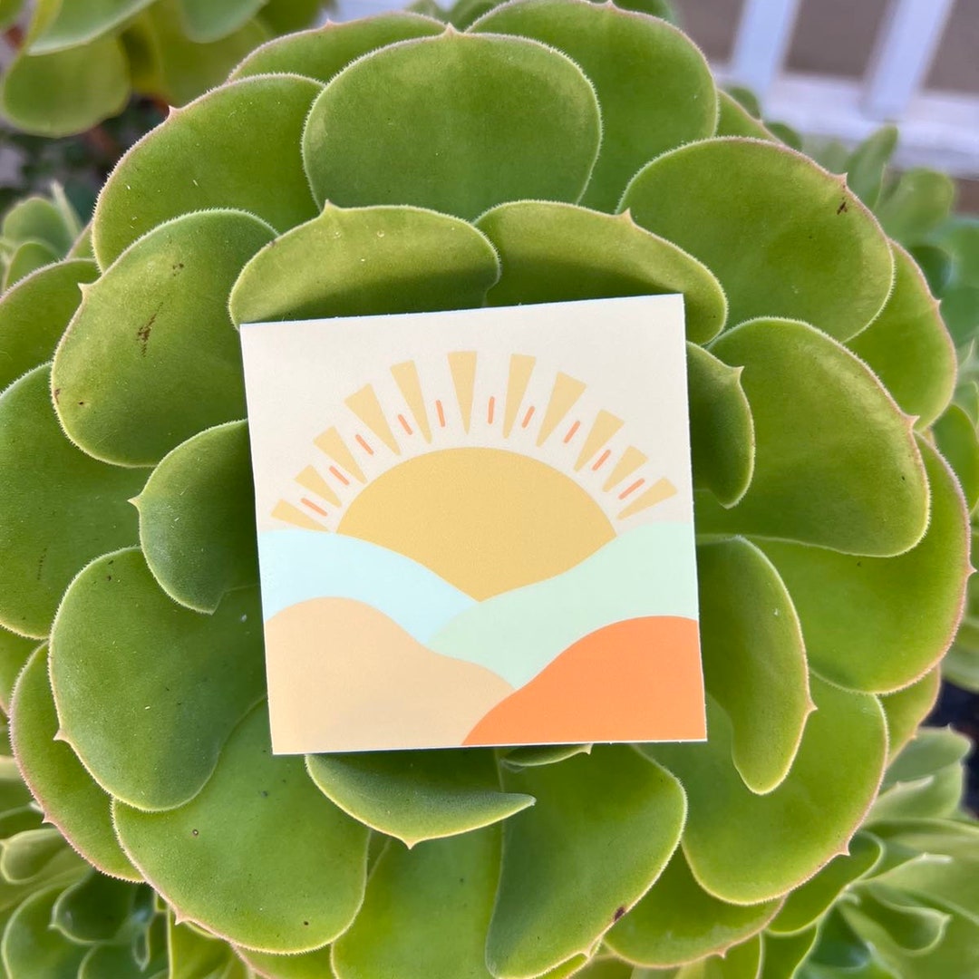 Sunrise Vinyl Sticker |matte | Weatherproof |decal | Water Bottle ...