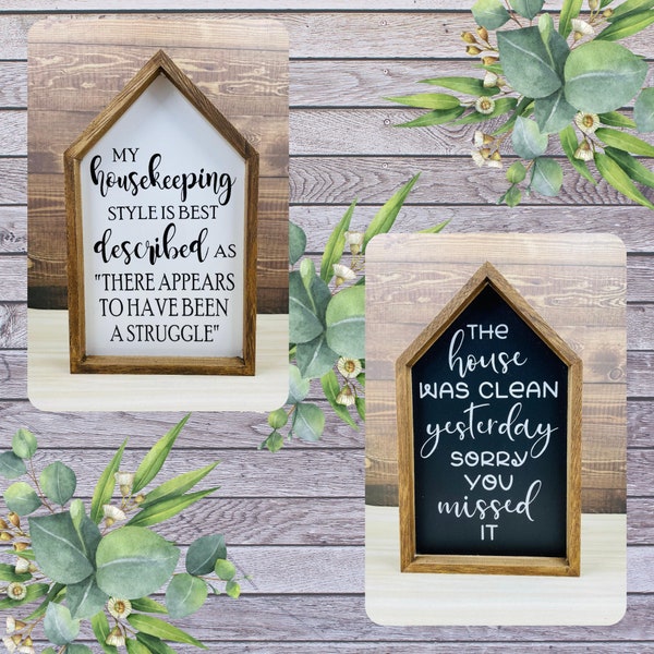 House Shaped Sign - Etsy
