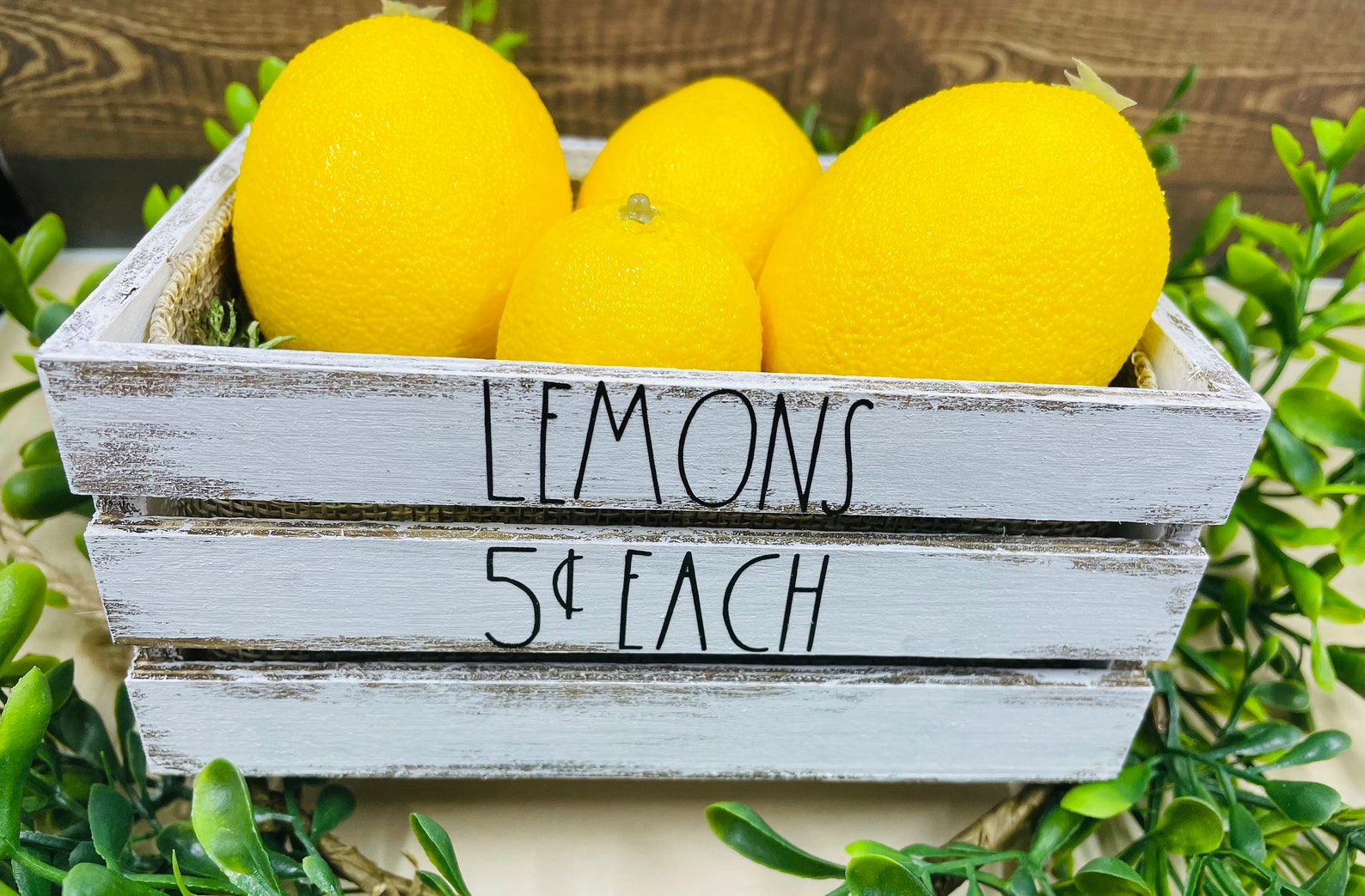 Mini Wood Crate Rae Dunn Inspired Crate of Lemons Crate - Etsy